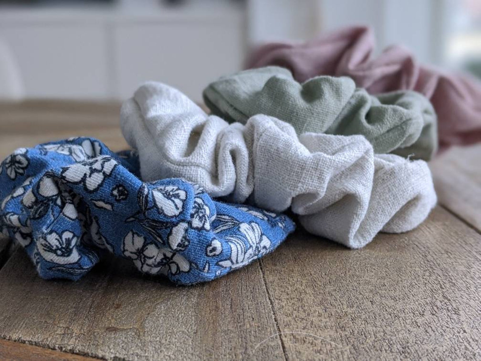 Upcycled Scrunchies made from Fabric Salvage Fabric with a | Etsy