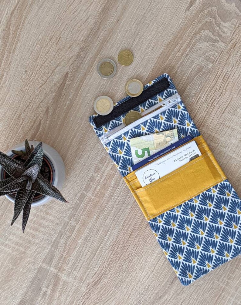 Mini Wallet With Coin Purse || Low Profile Pocket Size || Art Deco ...