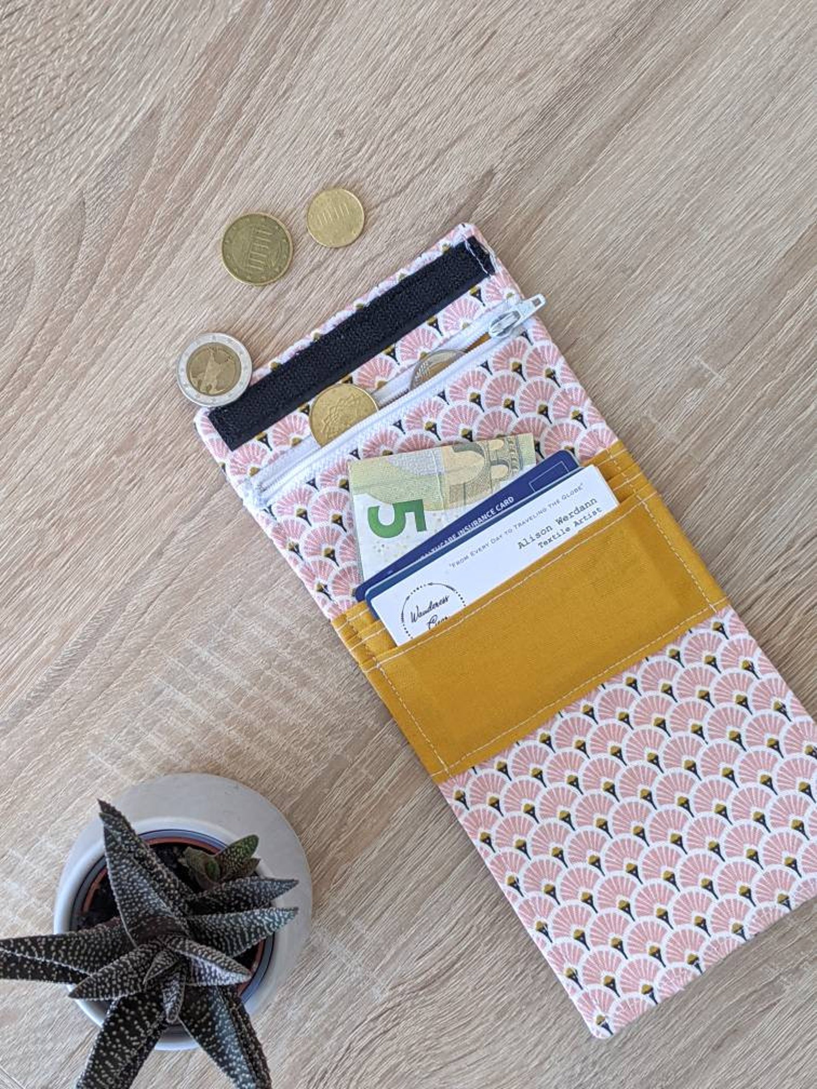 Mini Wallet With Coin Purse || Low Profile Pocket Size || Art Deco ...