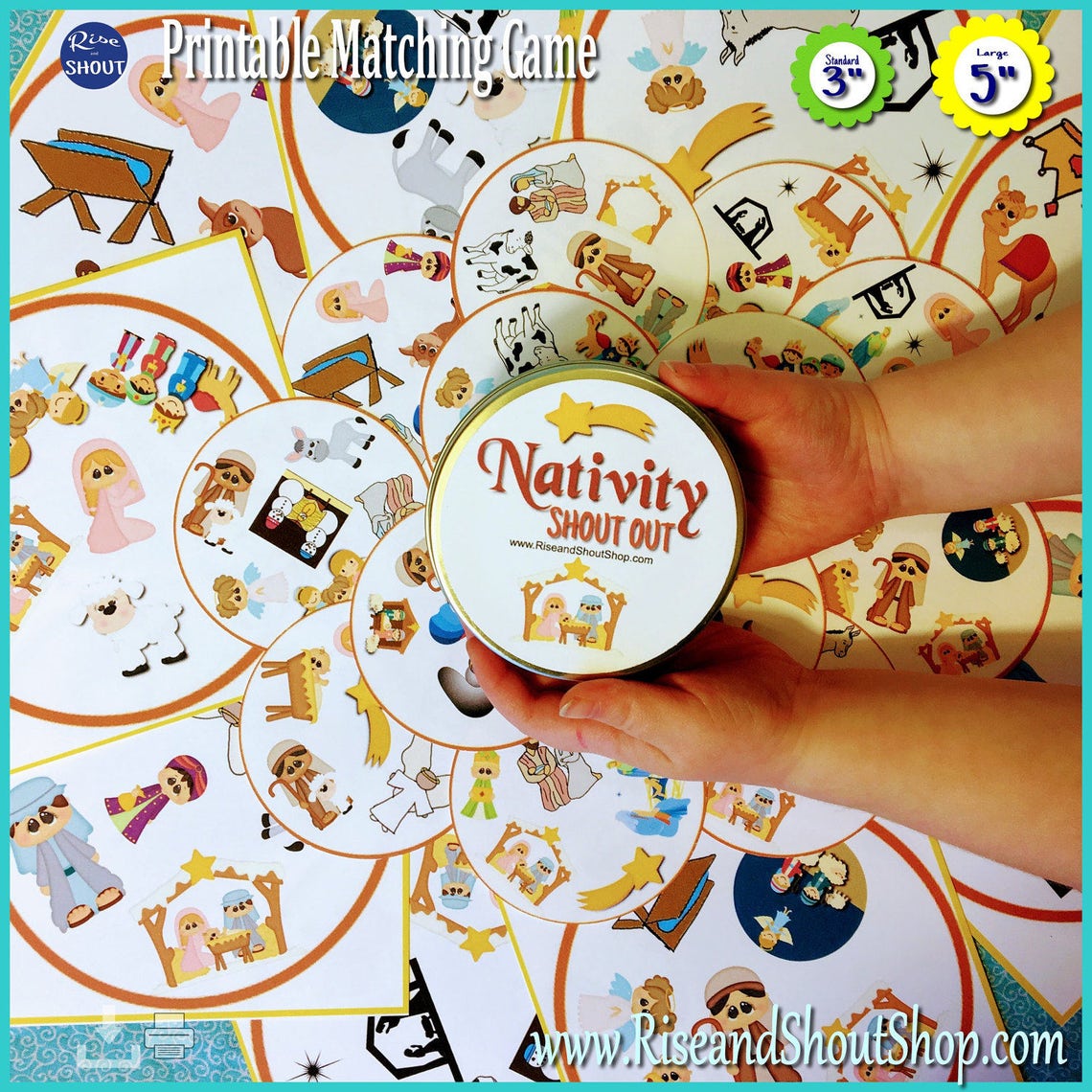 NATIVITY MATCHING GAME Shout Out 31 Christ Centered Christmas - Etsy