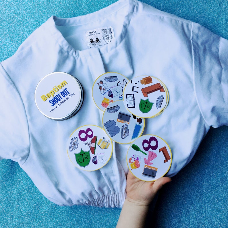 BAPTISM GAME Matching Shout Out; 31 Cards, 3: & 5"; 8 is Great; LDS ...