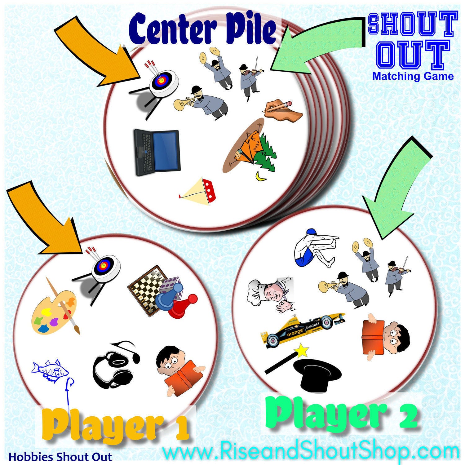 ARTICLES of FAITH Game Shout Out; Spot the Match Game; 3" & 5" Circle ...