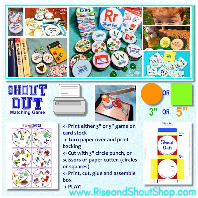 ARTICLES of FAITH Game Shout Out; Spot the Match Game; 3" & 5" Circle ...