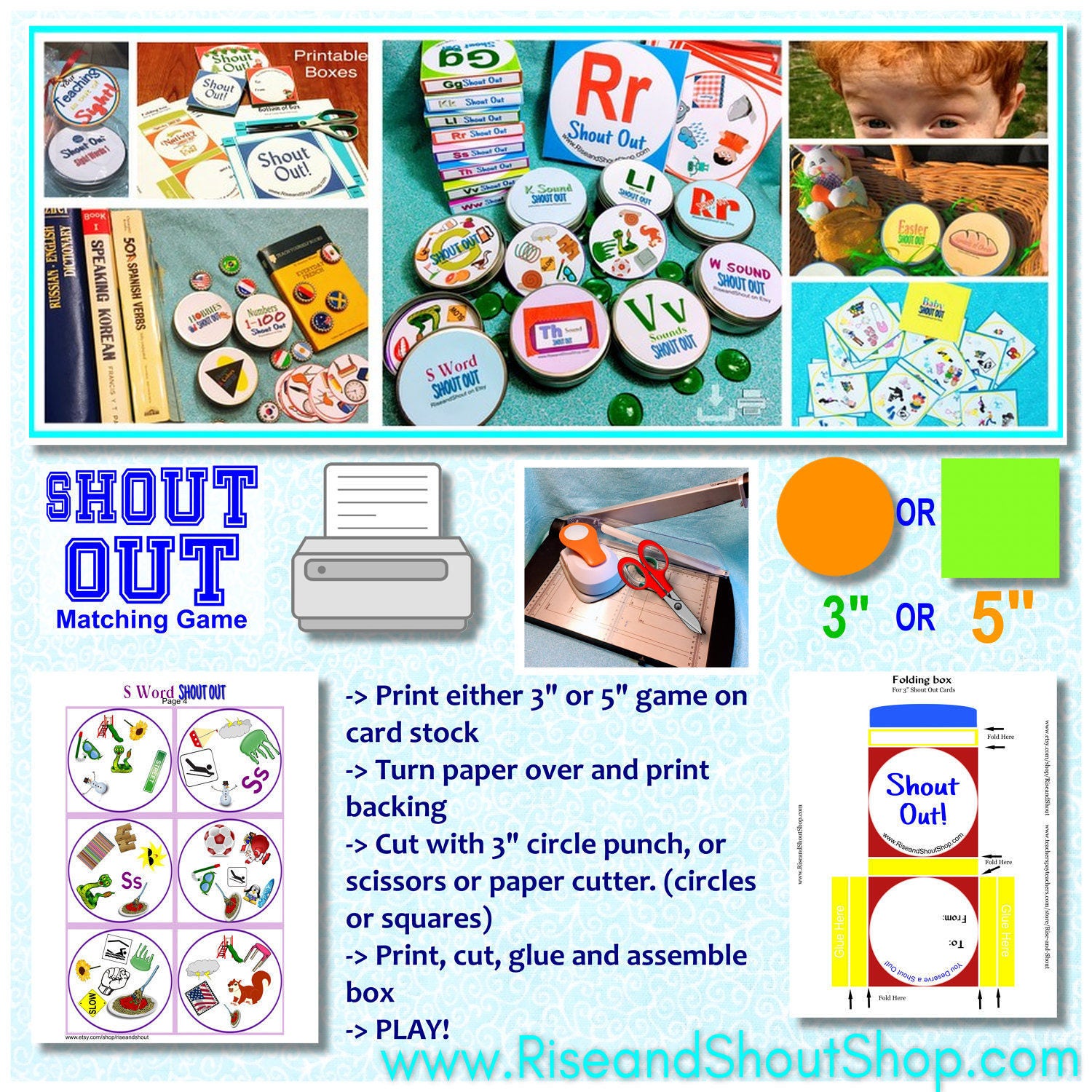 ARTICLES of FAITH Game Shout Out; Spot the Match Game; 3" & 5" Circle ...