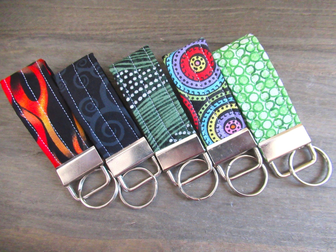 Mini Key Fob, Mini Wristlet, Purple Mini Keychain, Floral Key Fob, Gift ...