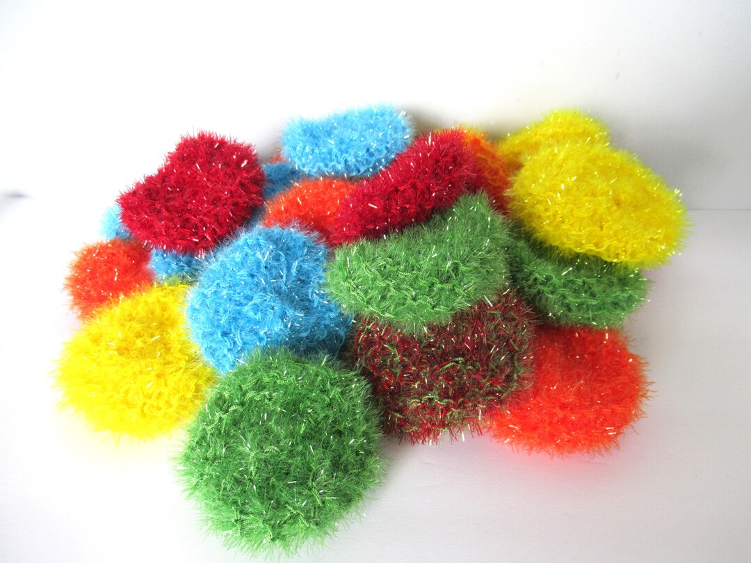 Dish Scrubber, Knit Dish Scrubbies, Stocking Stuffer for Adults ...