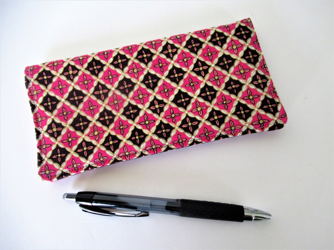 Pink Checkbook Cover, Fabric Checkbook Cover, Checkbook Holder, Floral ...