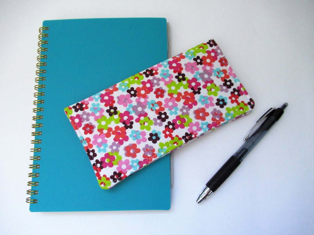 Pink Checkbook Cover, Fabric Checkbook Cover, Checkbook Holder, Floral ...
