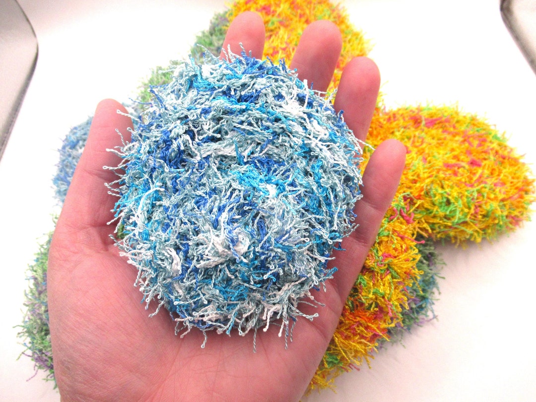 Dish Scrubber, Knit Dish Scrubbies, Stocking Stuffer for Adults ...