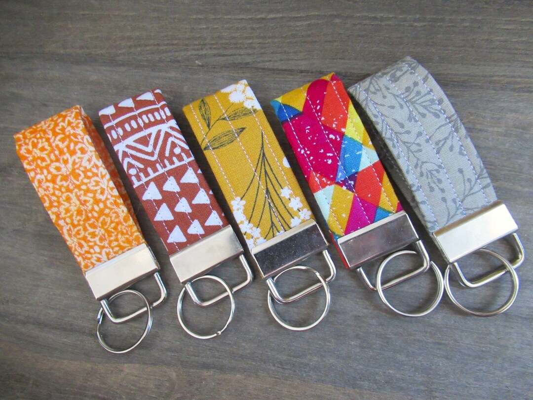 Mini Key Fob, Mini Wristlet, Orange Keychain, Southwest Key Fob, Mini ...