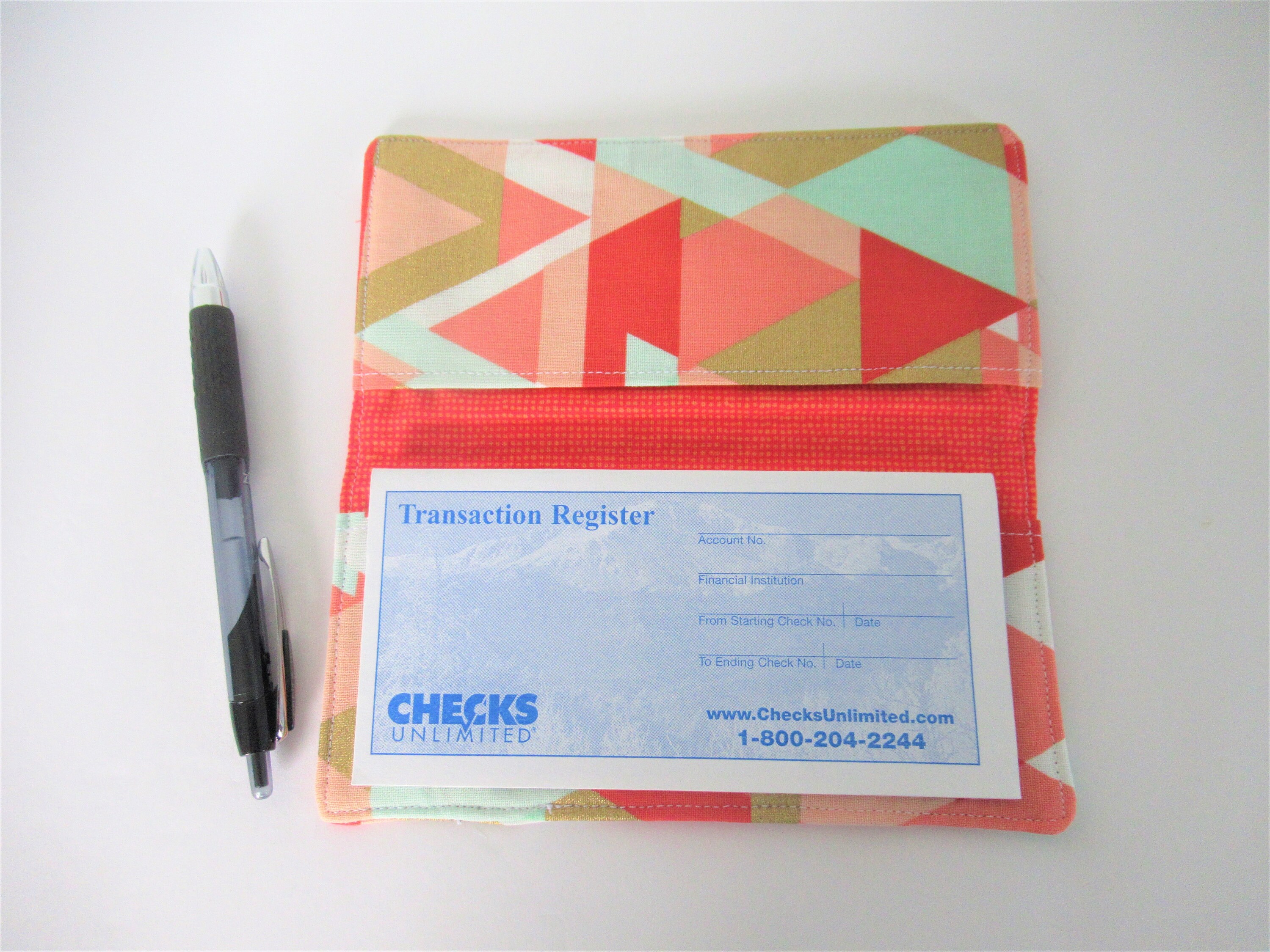 Checkbook Cover Fabric Checkbook Cover Salmon Checkbook - Etsy
