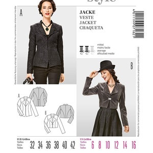 Burda 7182 Size 6-16 Misses Jacket Sewing Pattern / UNCUT Factory ...