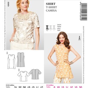 Burda 7064 Size 8-20 Misses Tops Tunic Sewing Pattern / UNCUT Factory ...