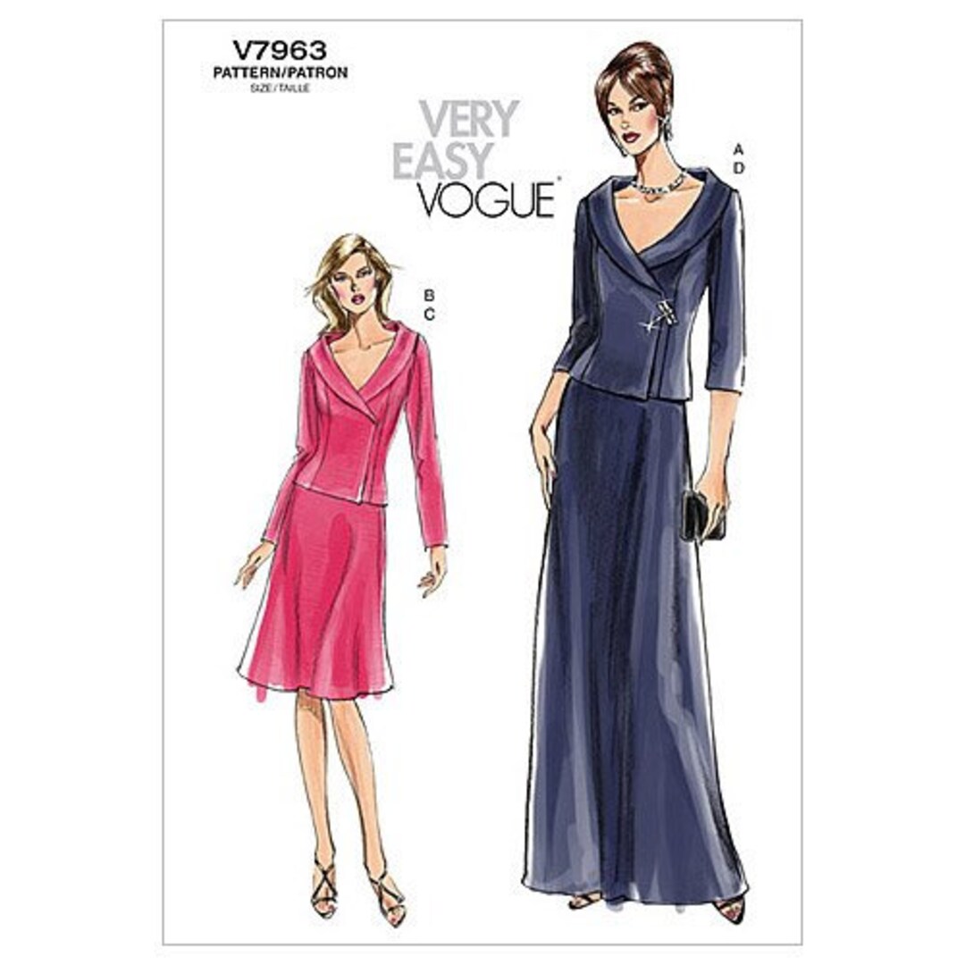 Vogue V7963 Size 6-12 Misses/misses Petite Evening Top and Skirt ...