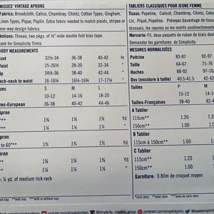 Simplicity 8232 Sewing Pattern - 1940s Full and Half Aprons - Size S-m ...