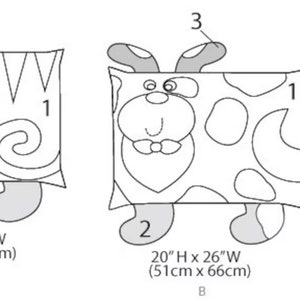 Sewing Pattern for Cat and Dog Pillows, Kwik Sew # K171, Childs Floor ...