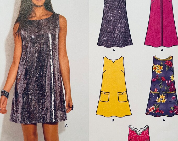 New Look 6125 - Sewing Pattern for Women's Pullover Dress, Sleeveless ...
