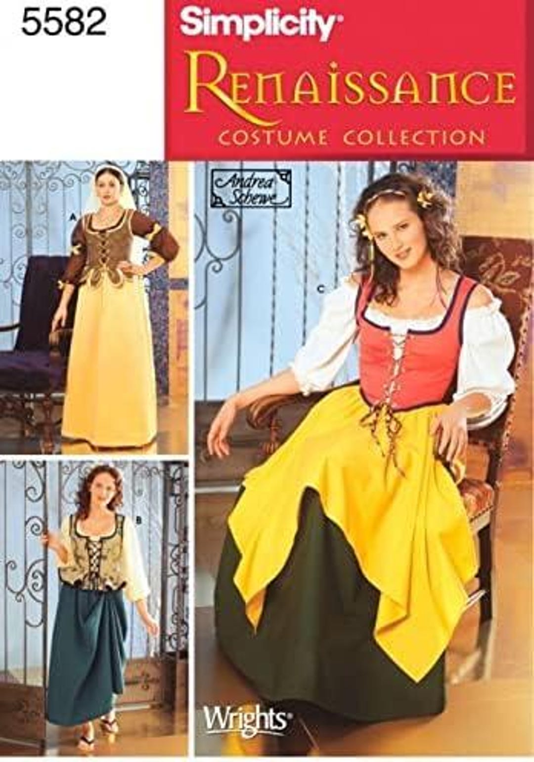 Simplicity Sewing Pattern 5582 - Misses' Renaissance Costume - Peasant ...