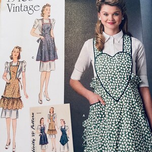 Simplicity 8232 Sewing Pattern - 1940s Full and Half Aprons - Size S-m ...