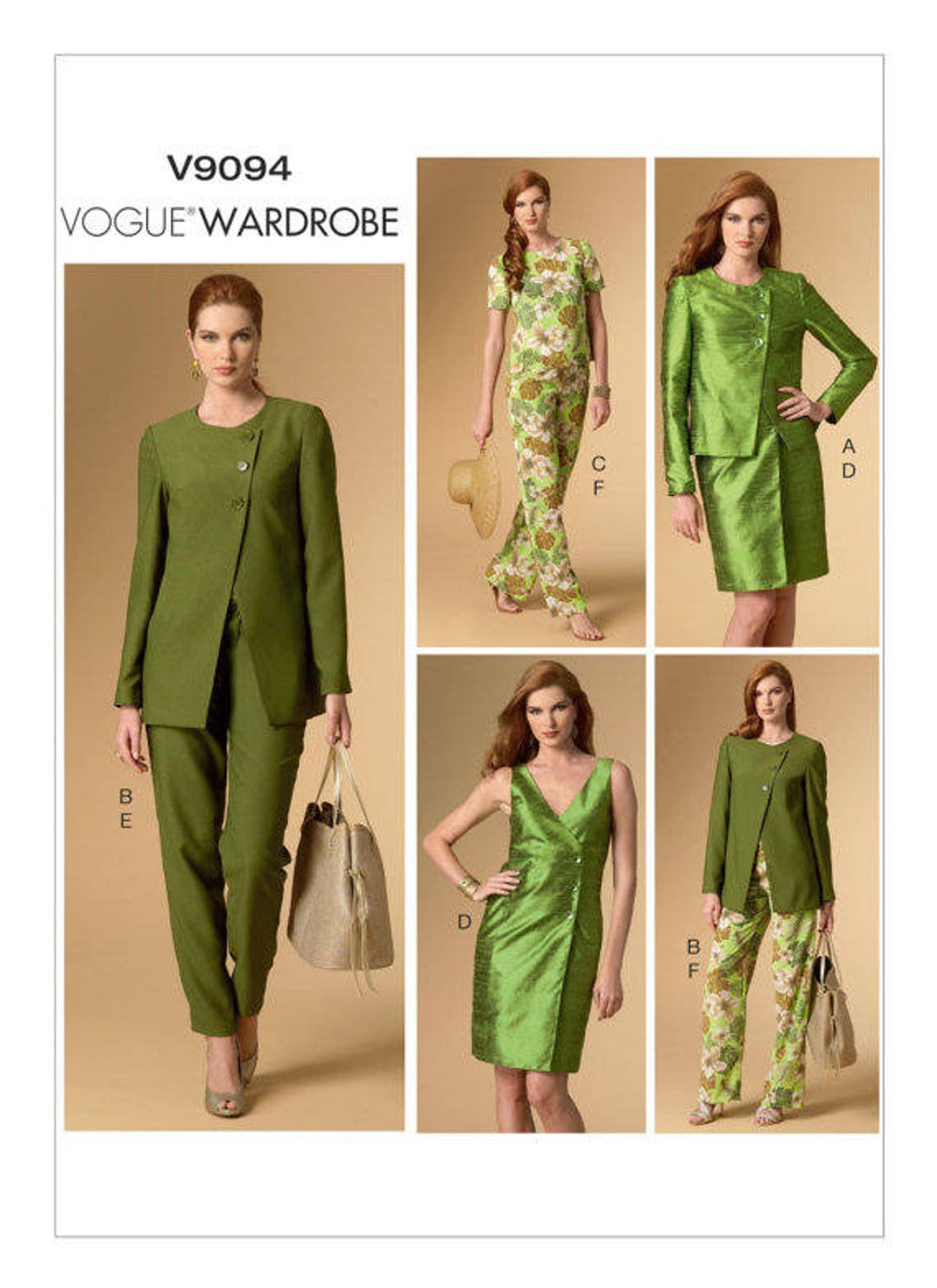 Vogue V9094 Size 8-16 or 16-24 Misses' Asymmetrical-closure Jackets ...