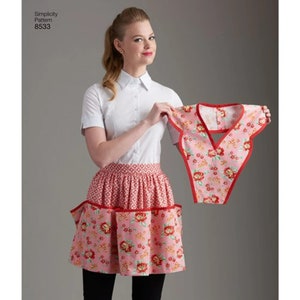 Simplicity 0830 8533 Pattern - Misses 1950's Vintage Apron With ...
