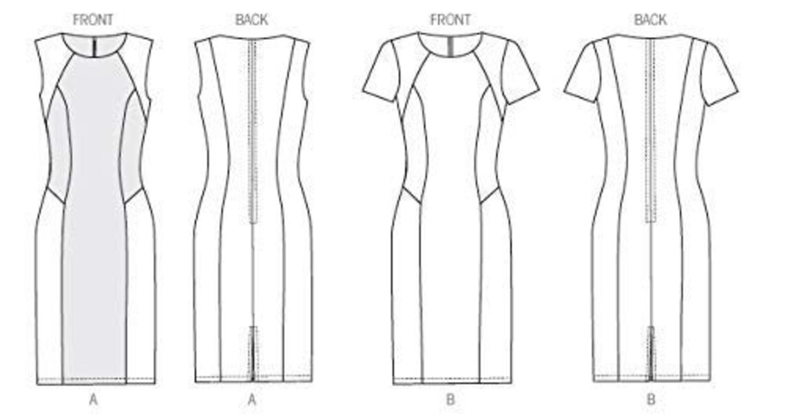 Vogue V8995 Misses Semi-fitted Lined Dresses Sewing Pattern - Etsy
