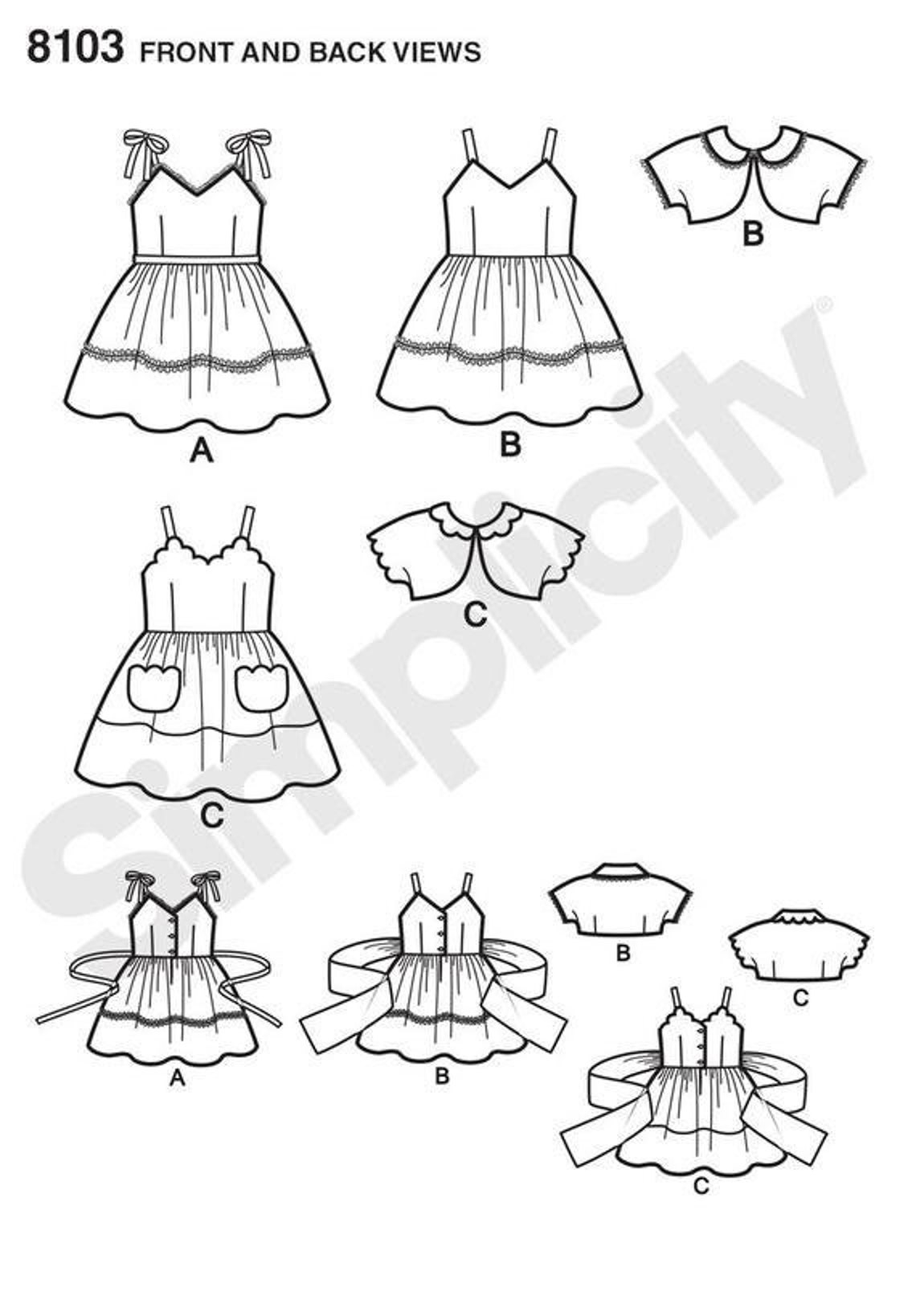Simplicity 8103 Child's Vintage 1950's Dress and Lined Jacket Sewing ...