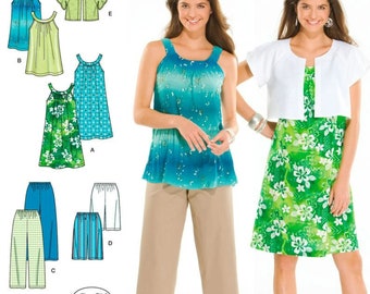 Simplicity 3799 Misses' Dress or Tunic, Cropped Pants, City Shorts ...