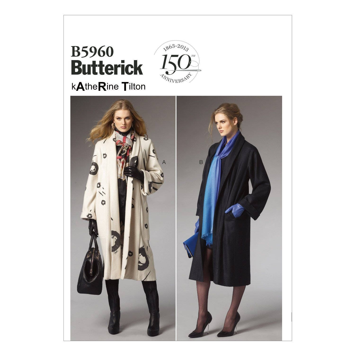 Butterick B5960 Size 4-14 Misses Mid Length Coat Sewing | Etsy