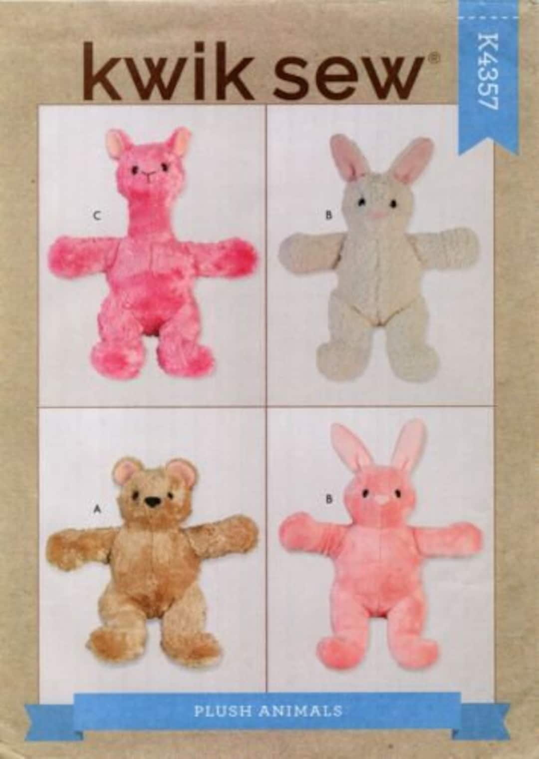 Kwik Sew K4357 Stuffed Animals Sewing Pattern/uncut FF - Etsy