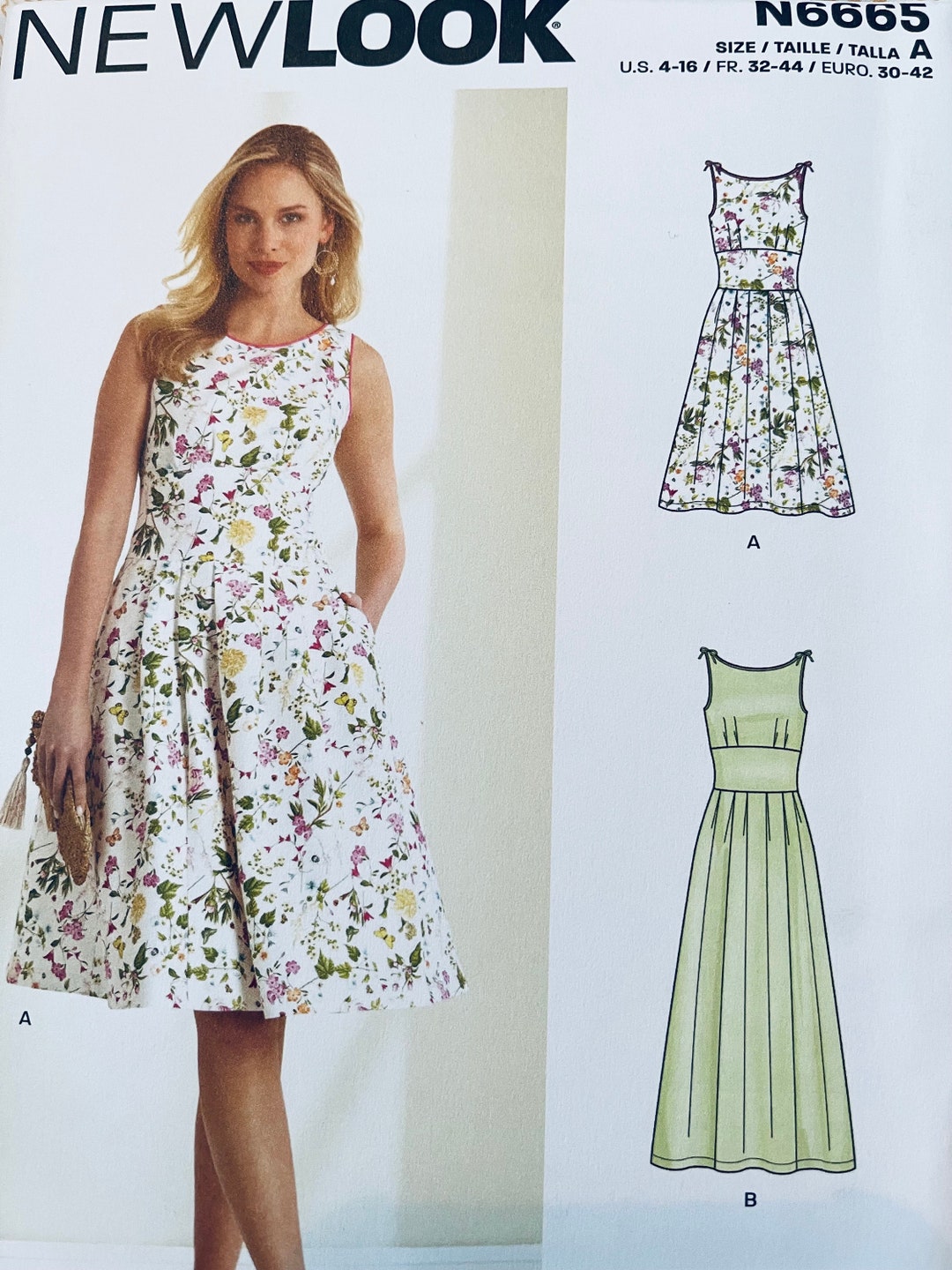 New Look N6665 - Sewing Pattern Misses Dresses With Neck and Armhole ...