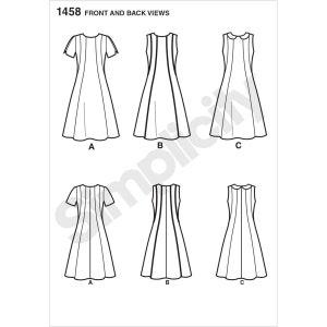 Simplicity 1458 Size 10-18 or 20W-28W Misses Amazing Fit Princess Seam ...