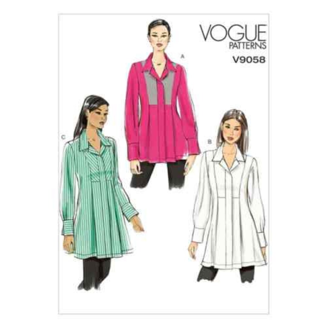 Vogue V9058 Size 8-16 or 16-24 Misses' Tunics Sewing Pattern / UNCUT ...