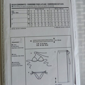 Burda Young 7048 Size 6-16 Misses Bikini & Wrap Sewing Pattern / Uncut ...