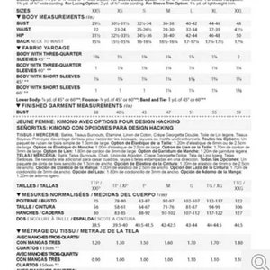 Simplicity R10178 8887 S8887 Misses Kimono Sewing Pattern Size XXS-XXL ...