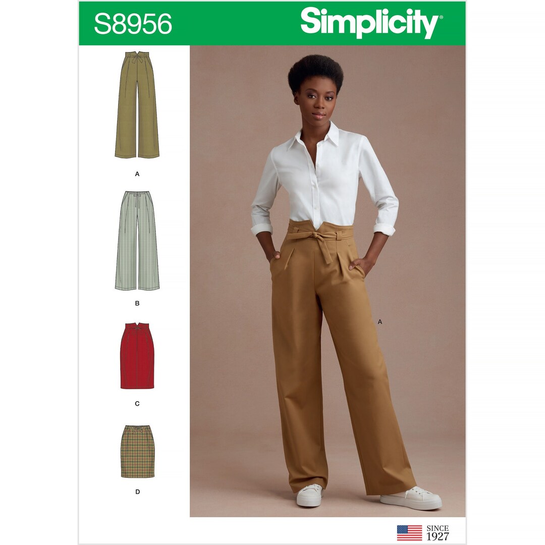 Simplicity R10264 S8956 Sewing Pattern - Misses' Pants and Skirts ...
