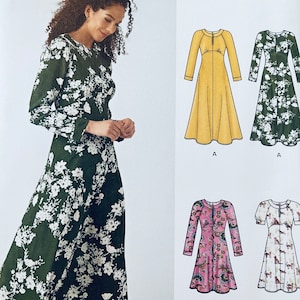 New Look 6574 - Sewing Pattern - Misses Puff Sleeve Dress, Summer Dress ...