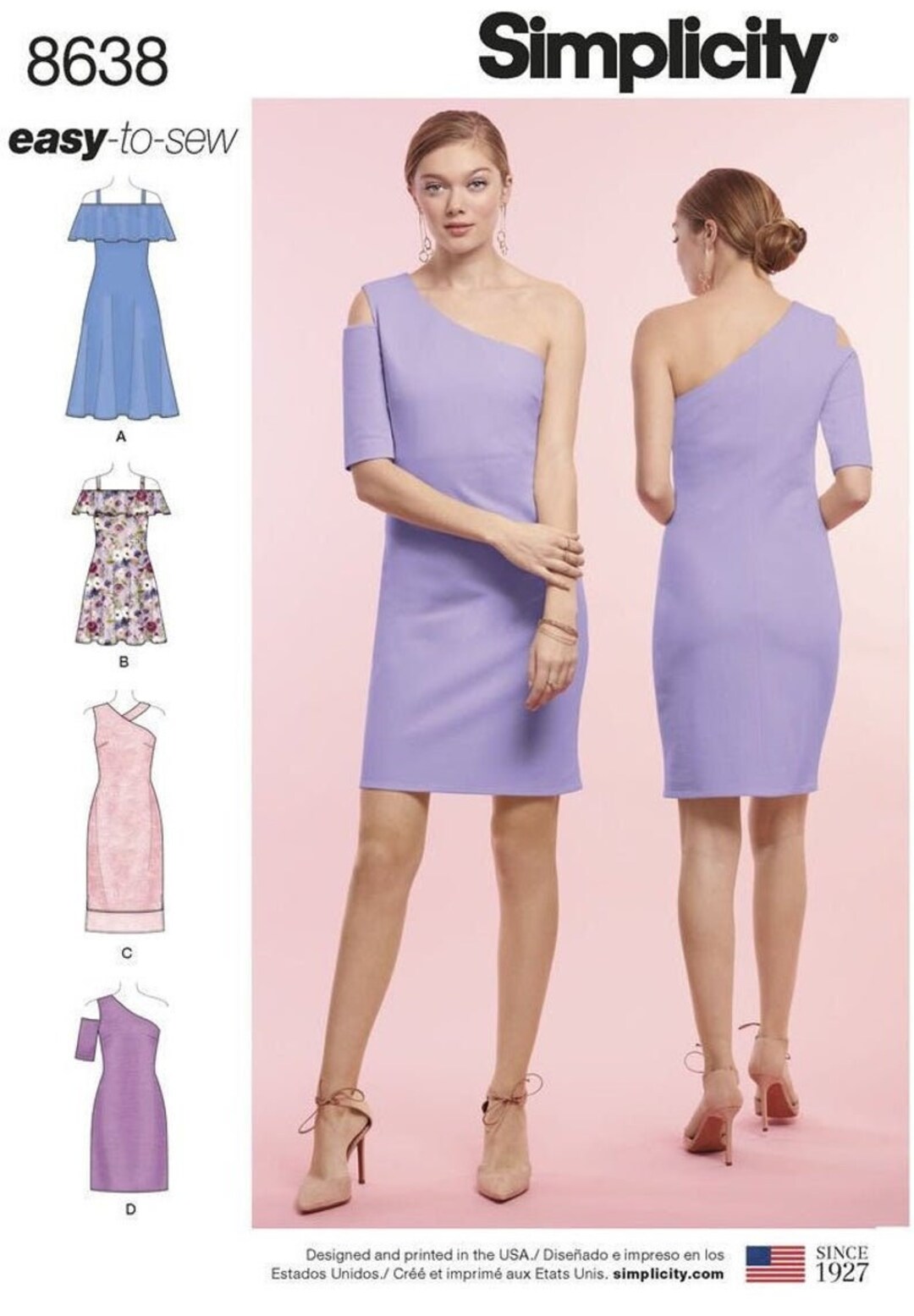 Simplicity 8638 Misses' Easy to Sew Off-the-shoulder Knit Dresses ...