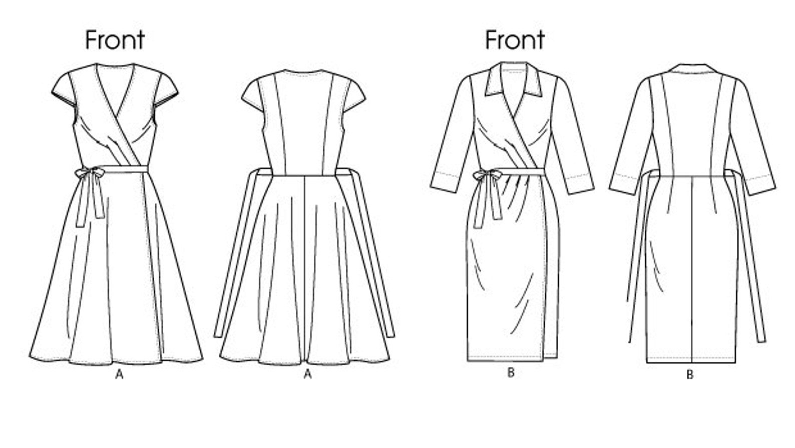 Vogue V8784 Sewing Pattern - Misses' Wrap Dress - Size 6-14 or 14-22 ...