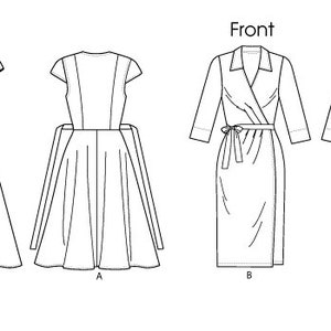 Vogue V8784 Sewing Pattern - Misses' Wrap Dress - Size 6-14 or 14-22 ...