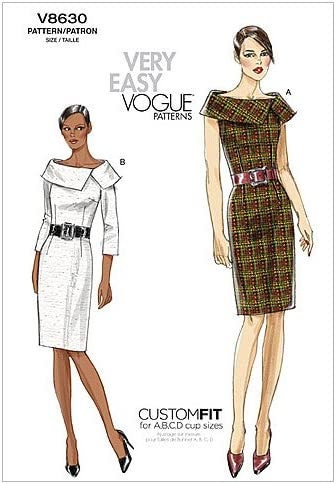 Vogue V8630 Sewing Pattern Misses Dresses Size 6-12 or - Etsy