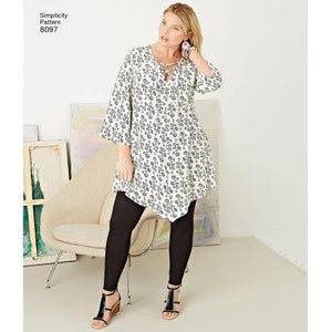 Simplicity 8097 Sewing Pattern - Loose Fitting Pullover Tunic, Kimono ...