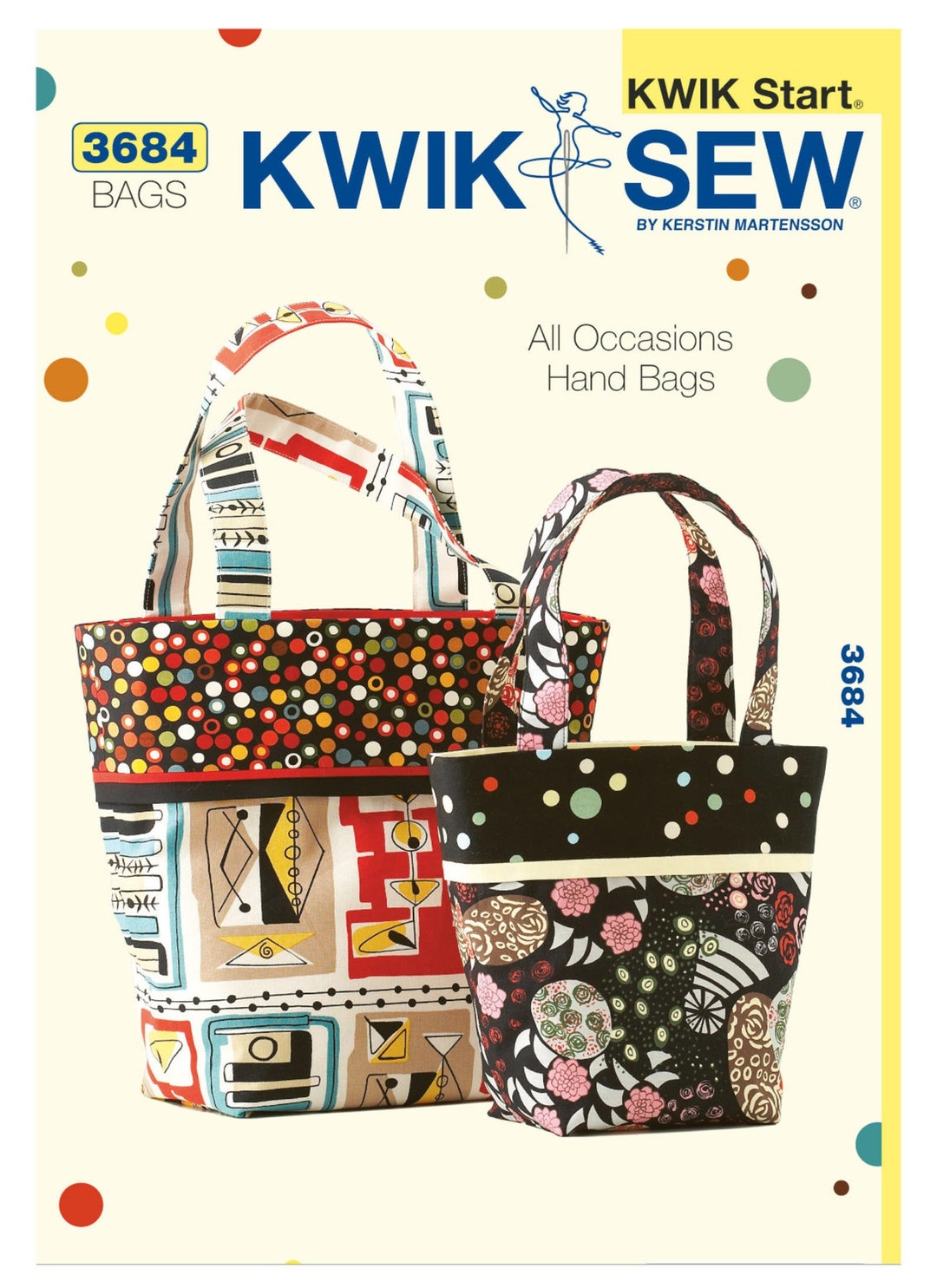 Kwik Sew K3684 Sewing Pattern for Women's Bags in Two - Etsy