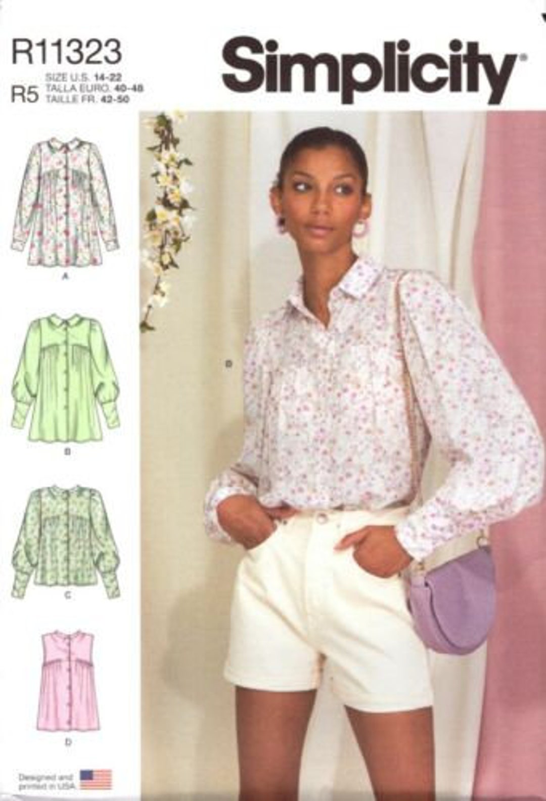 Simplicity R11323 9467 Sewing Pattern - Misses Boho Blouse, Top - Size ...