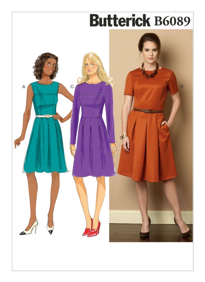 Butterick B6089 Size 6-14 or 14-22 Misses / Misses Petite - Etsy