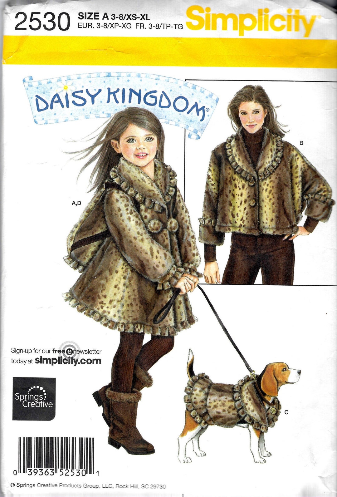Simplicity 2530 Sewing Pattern - Child's Coat and Misses' Jacket ...