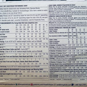 Simplicity 1361 Sewing Pattern Misses' Knit Equestrian Performance ...