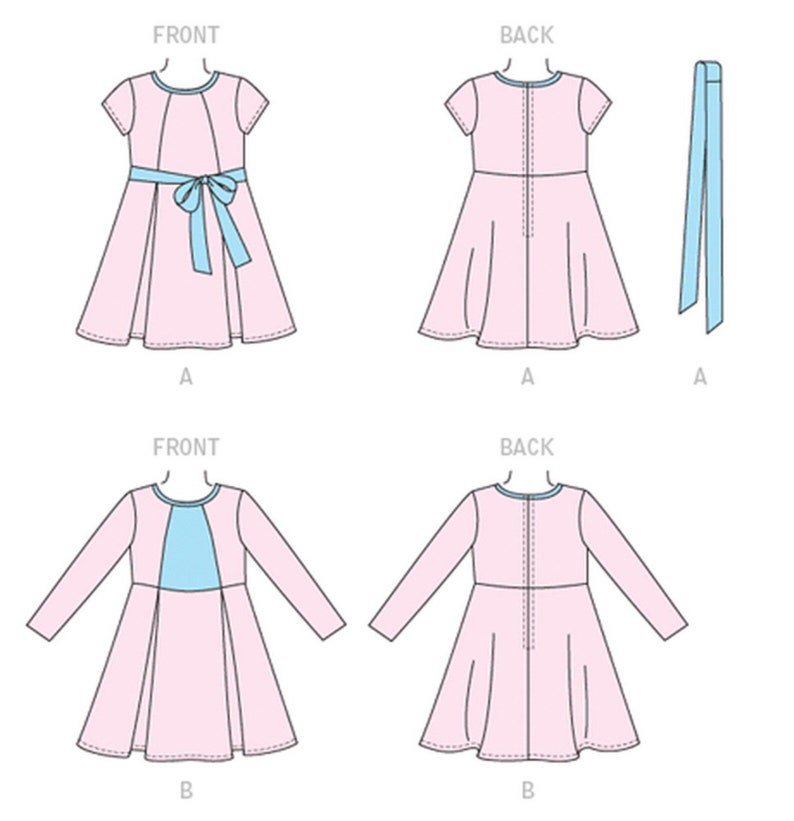 Kwik Sew K208 Sewing Pattern Girl's Dresses Size - Etsy
