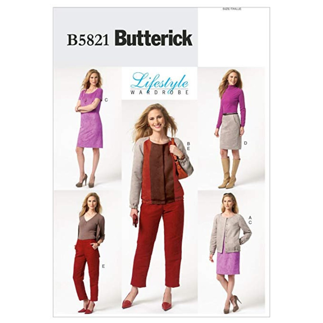 Butterick B5821 Size 8-16 Misses Jacket, Dress, Skirt and Pants Sewing ...