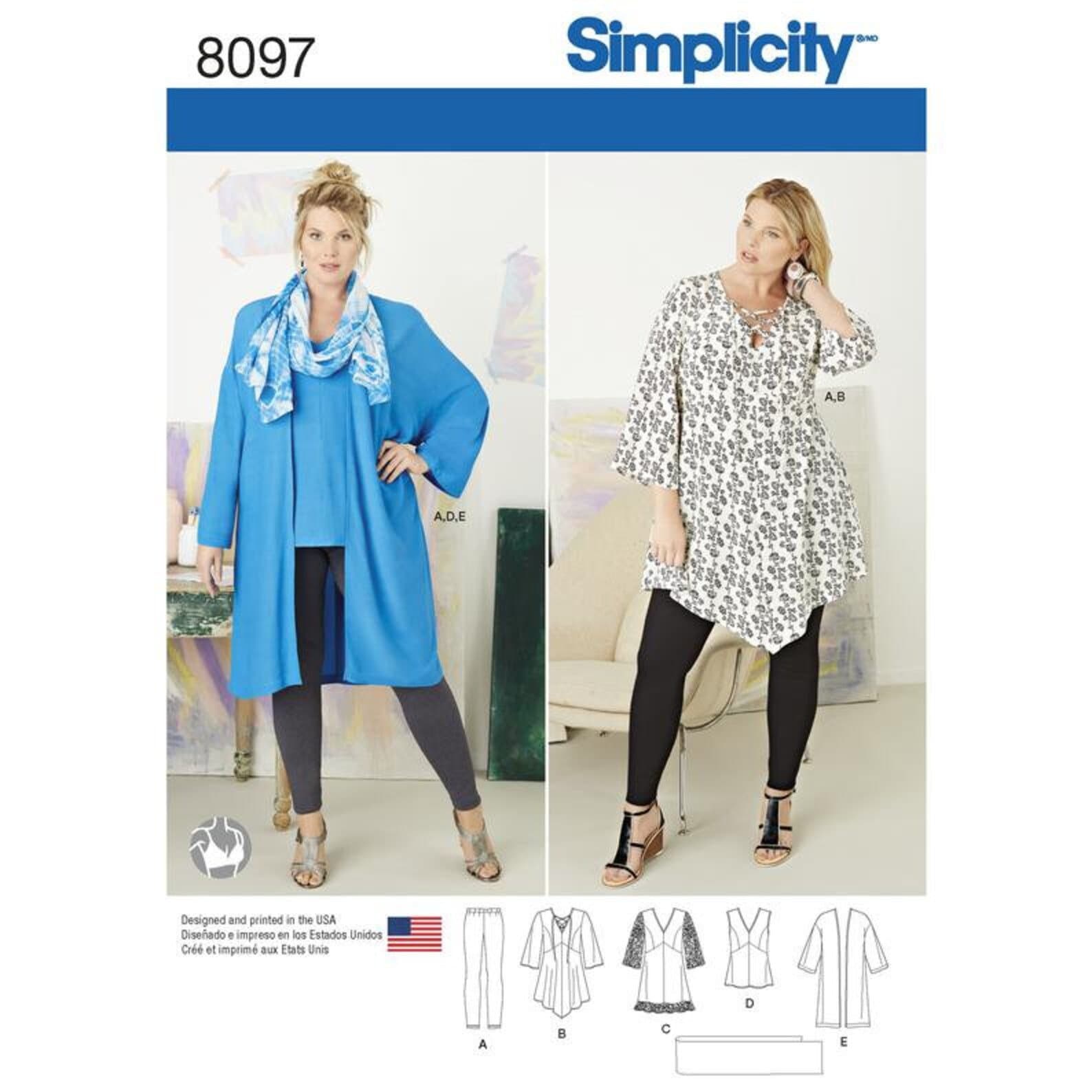 Simplicity 8097 Sewing Pattern Loose Fitting Pullover Tunic - Etsy
